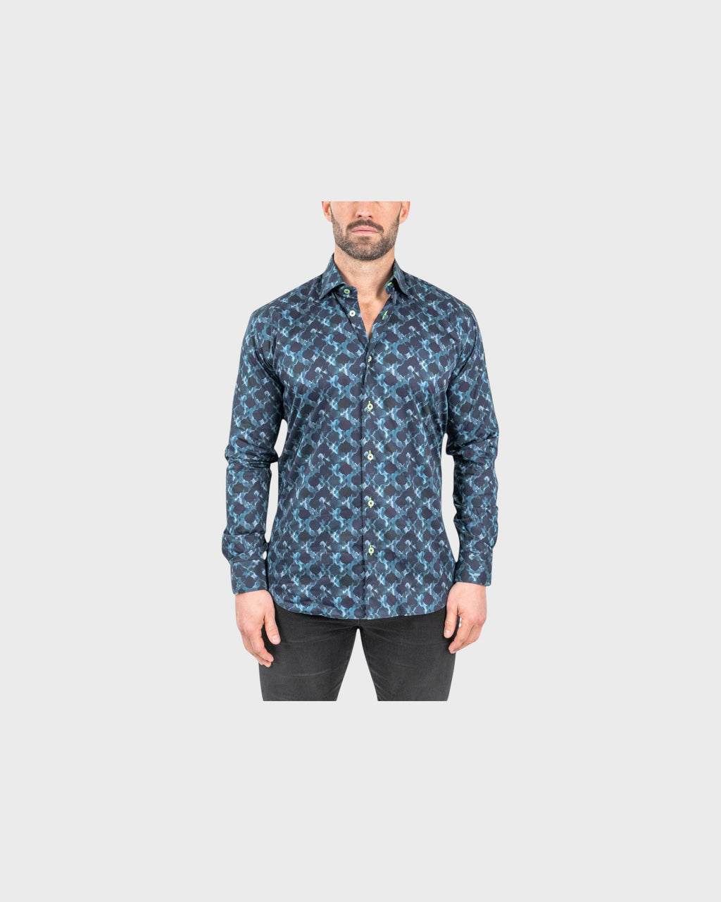 FIBONACCI WATERMARKS - NAVY – Zafiro Clothing